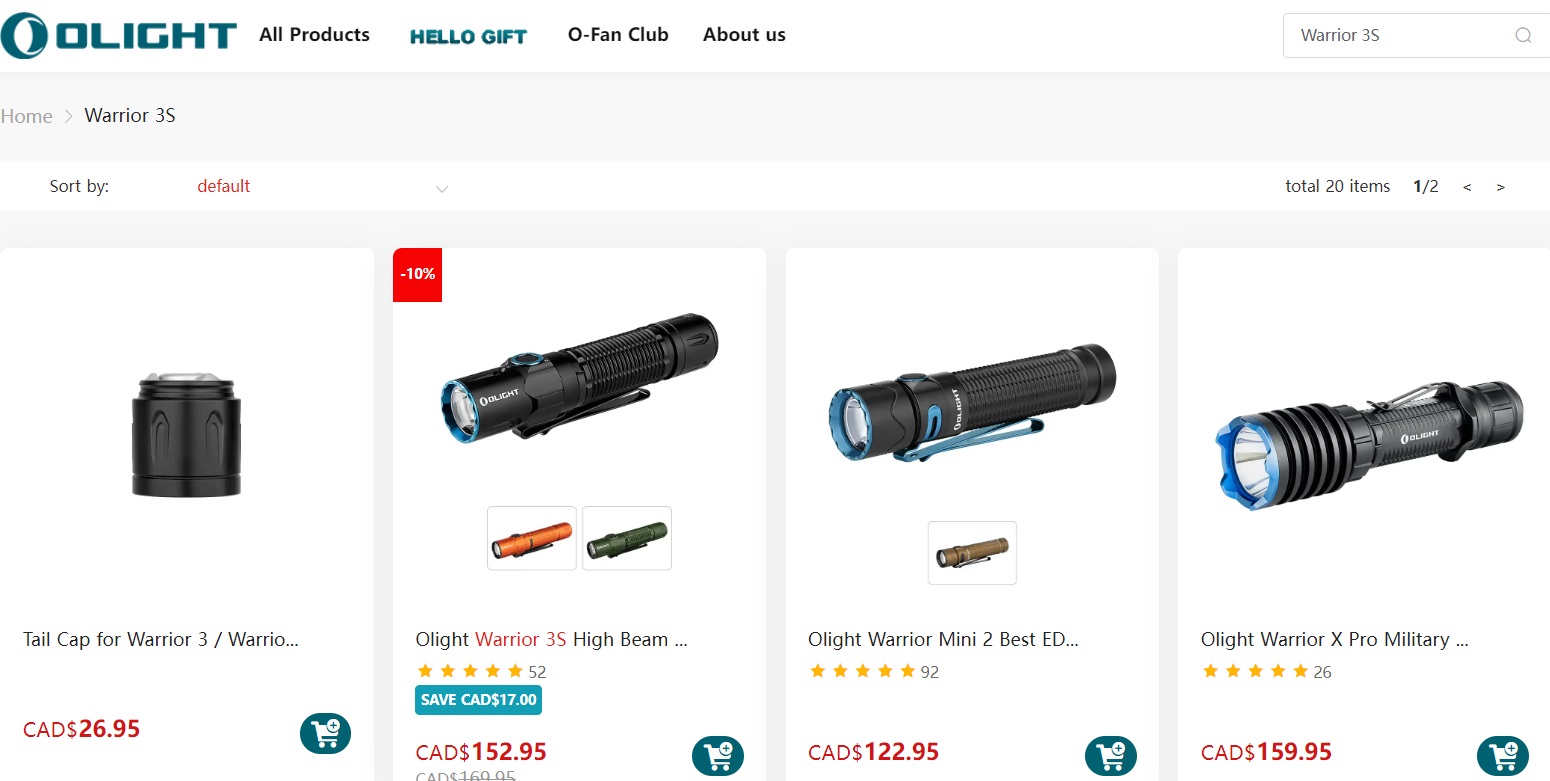 Website User Guide - Olight Canada